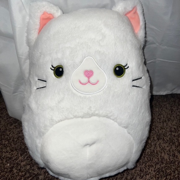 Squishmallows | Toys | Fuzzy Kelsey The White Cat Squishmallow 2 Nwt ...